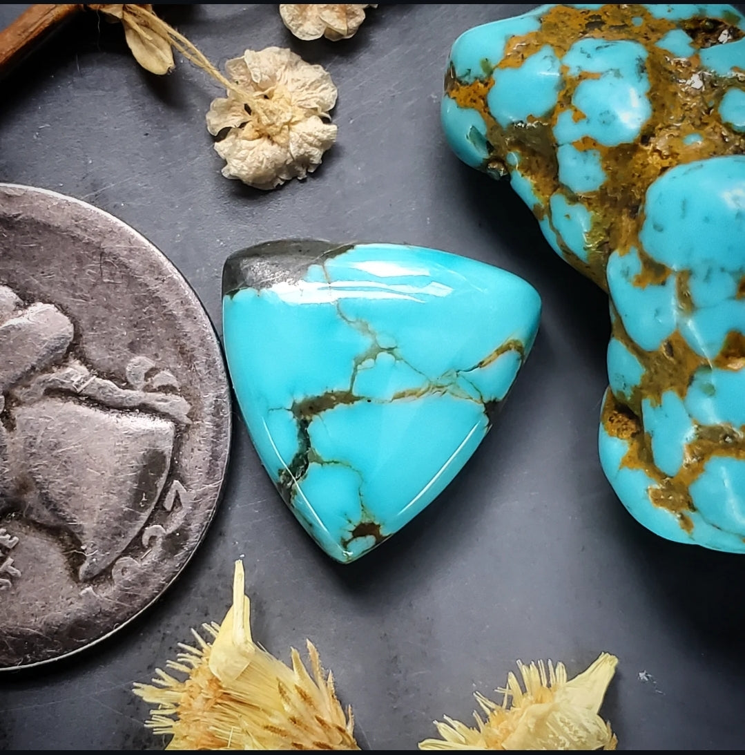 #8 Turquoise Trillion 16x16mm Cab | Turquoise Obsession