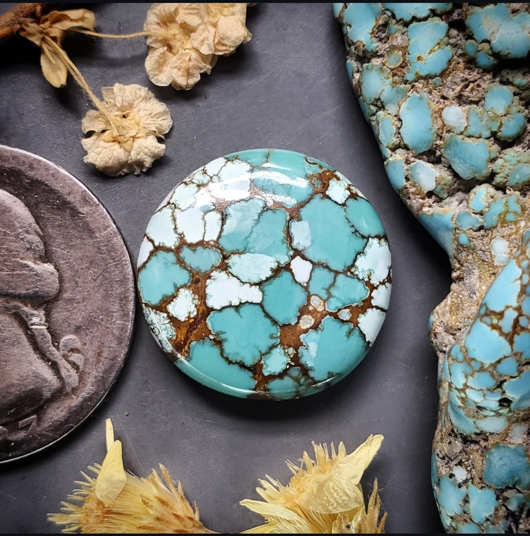 Red River Round 19mm Cab | Turquoise Obsession