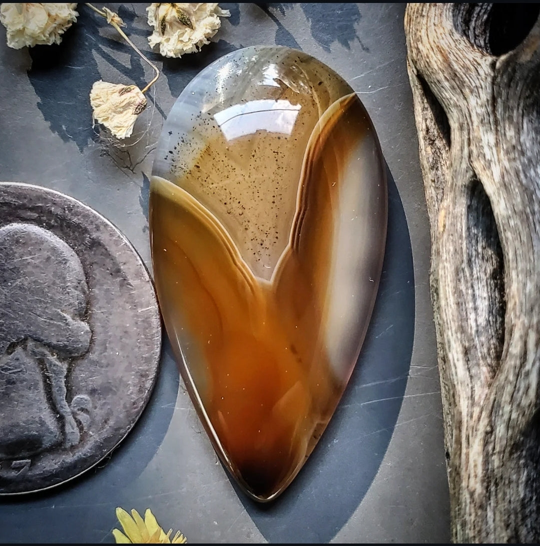 Montana Agate Drop 35x19mm Cab | Turquoise Obsession
