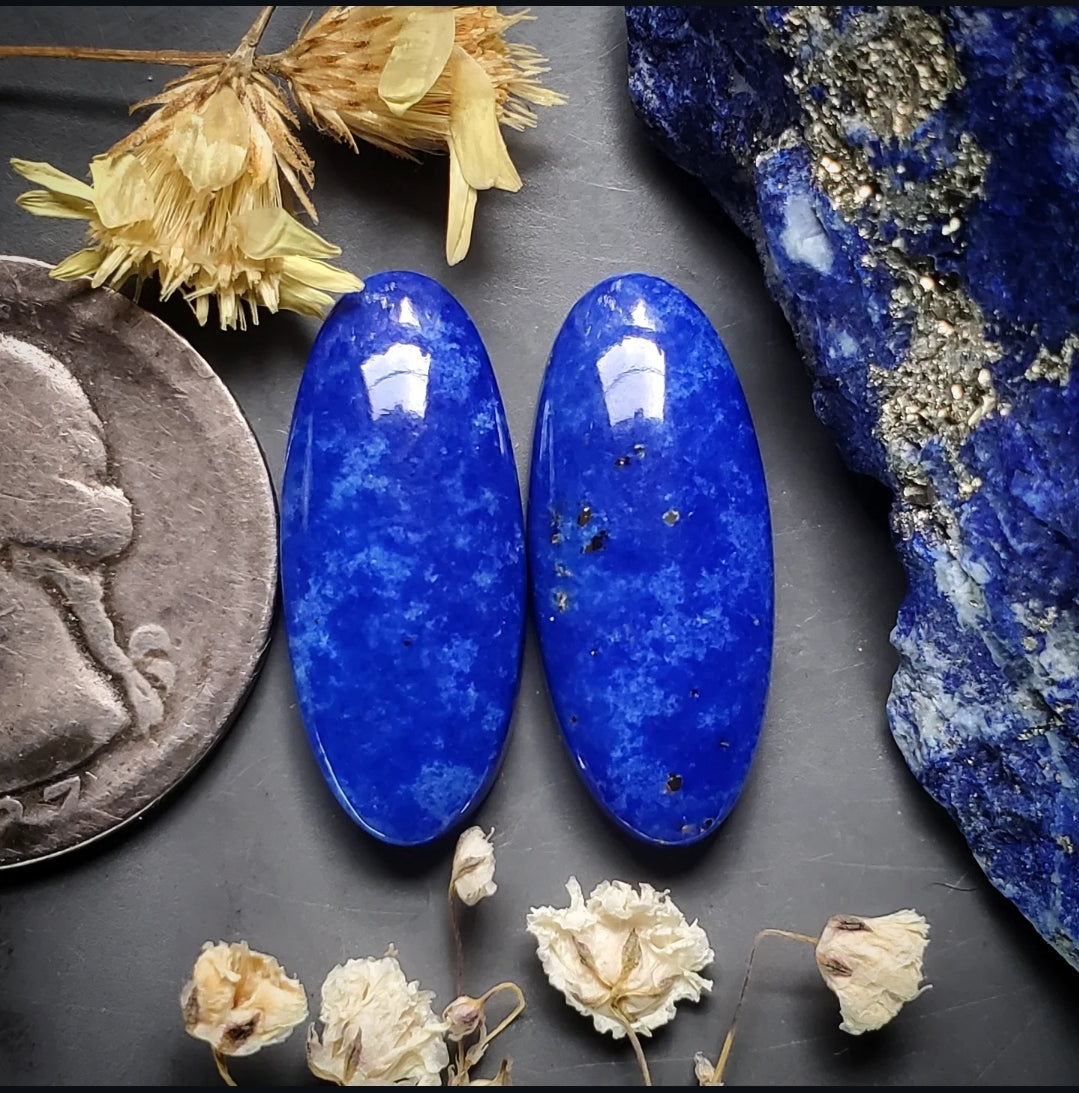 Lapis Oval Set 22x10mm Cab | Turquoise Obsession