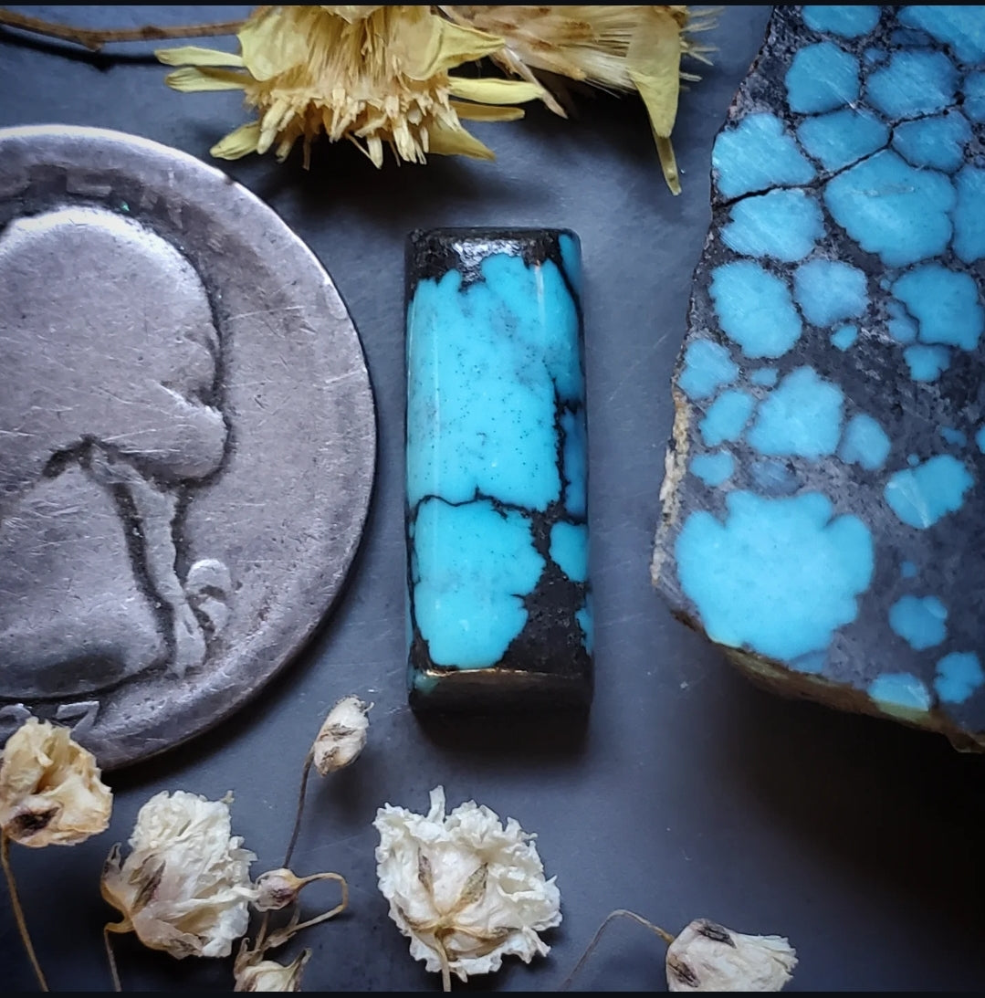 Moon River Turquoise Bar 18x7mm Cab | Turquoise Obsession
