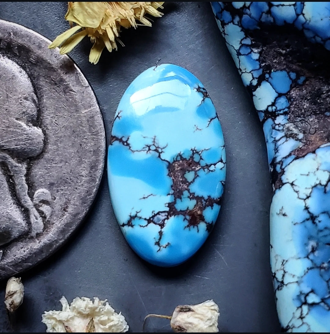 Golden Hills Turquoise Oval 18x10mm Cab | Turquoise Obsession