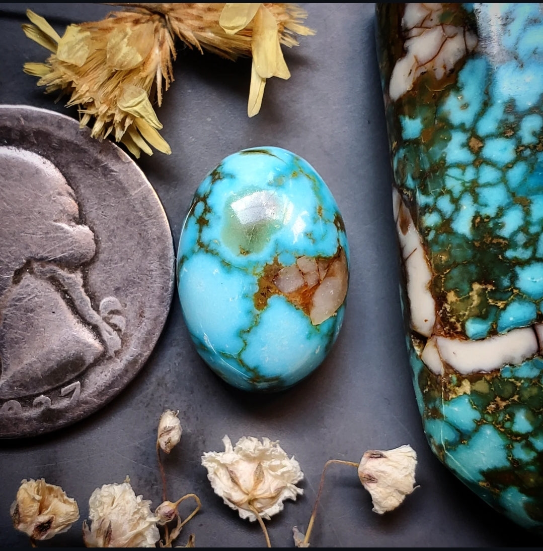 Kingman Turquoise Oval 17x12mm Cab | Turquoise Obsession