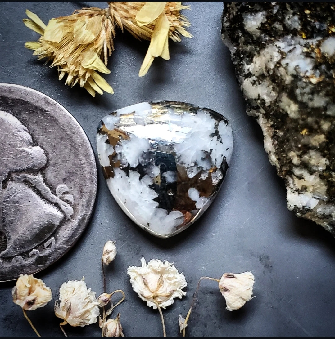 Mohawkite Trillion 17x17mm Cab | Turquoise Obsession