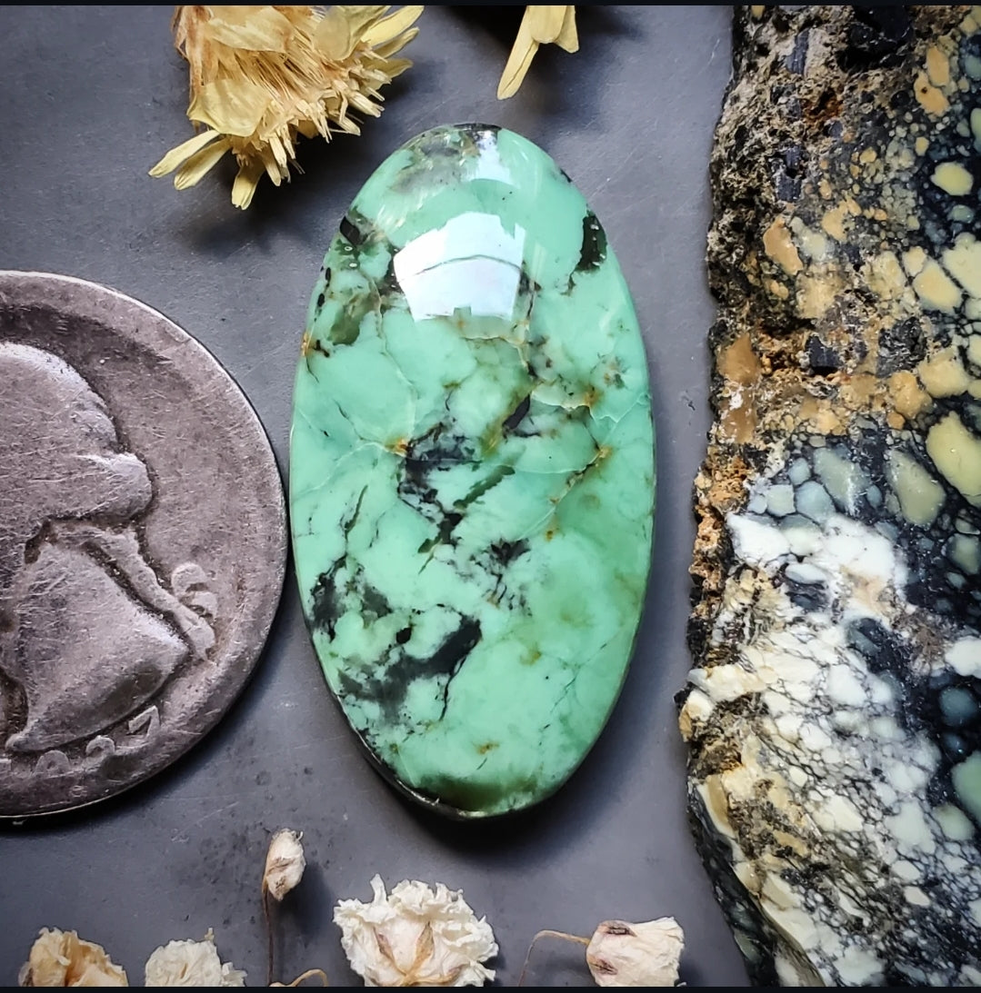 Natural Paint Canyon Oval 31x16mm Cab | Turquoise Obsession