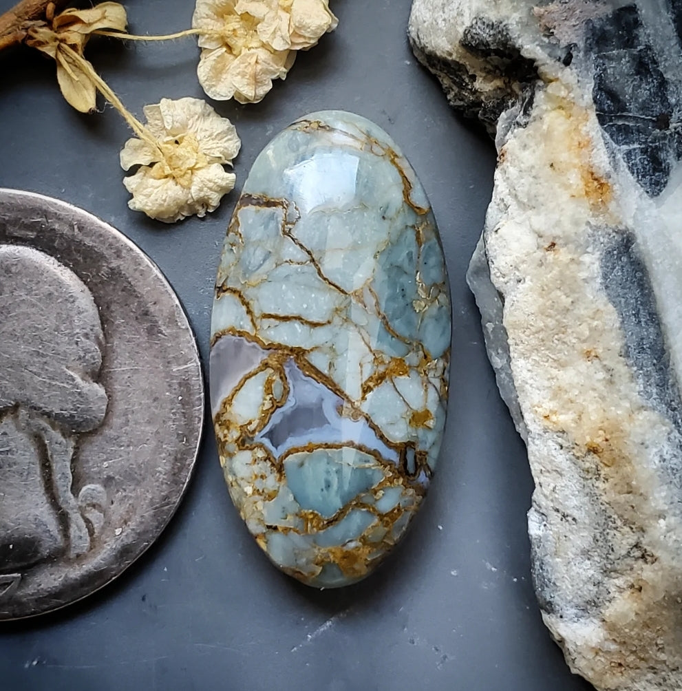 Owyhee Rift Oval 26x13mm Cab | Turquoise Obsession