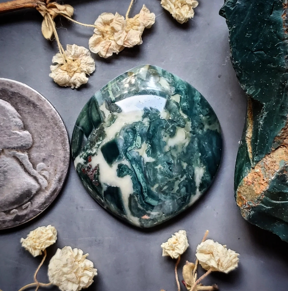 Hava Ridge Jasper Marquise 26x24mm Cab | Turquoise Obsession