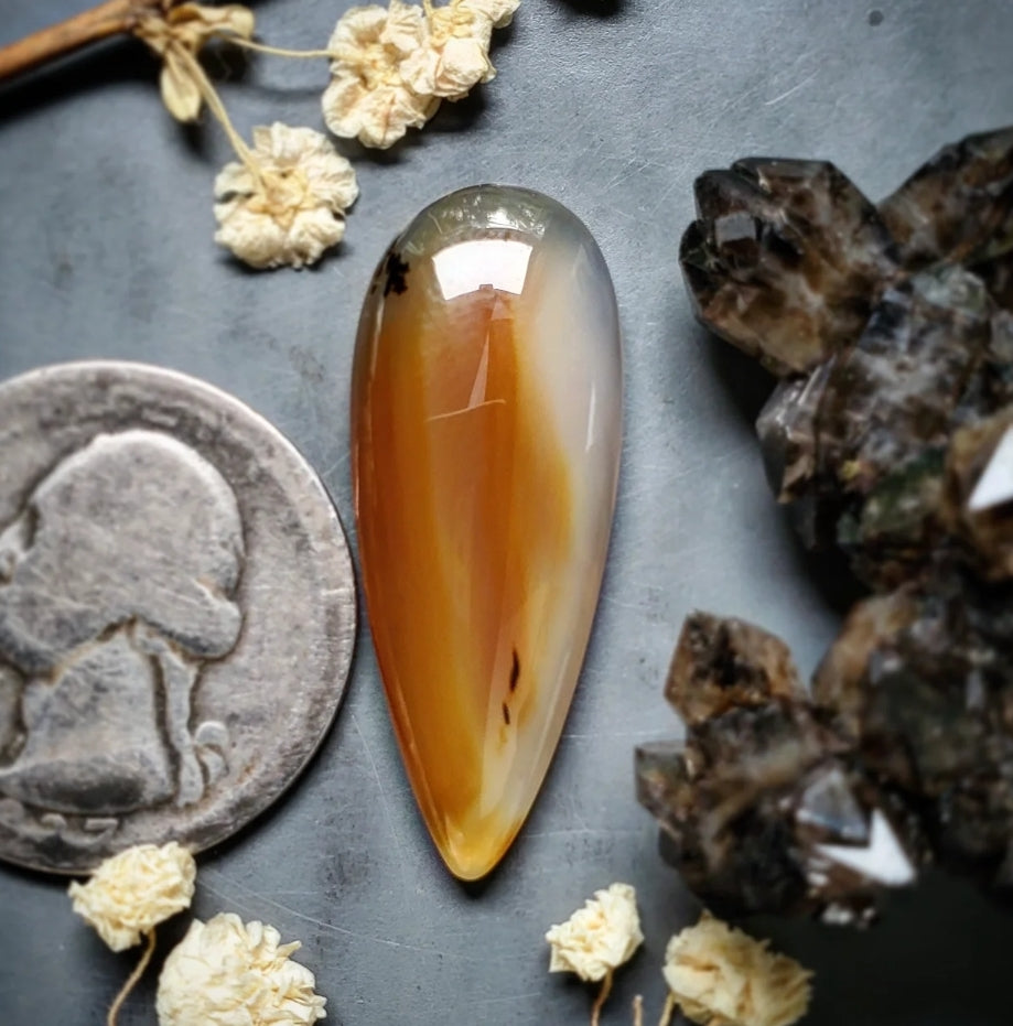 Montana Agate Drop 33x13mm Cab | Turquoise Obsession
