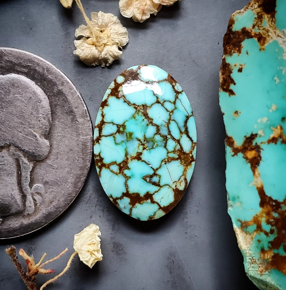 #8 Turquoise Oval 19x13mm Cab | Turquoise Obsession