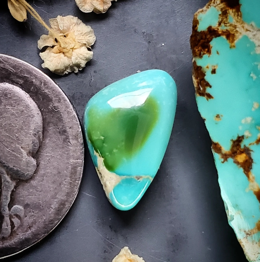 Sonoran Mountain Turquoise Freeform 16x10mm Cab | Turquoise Obsession